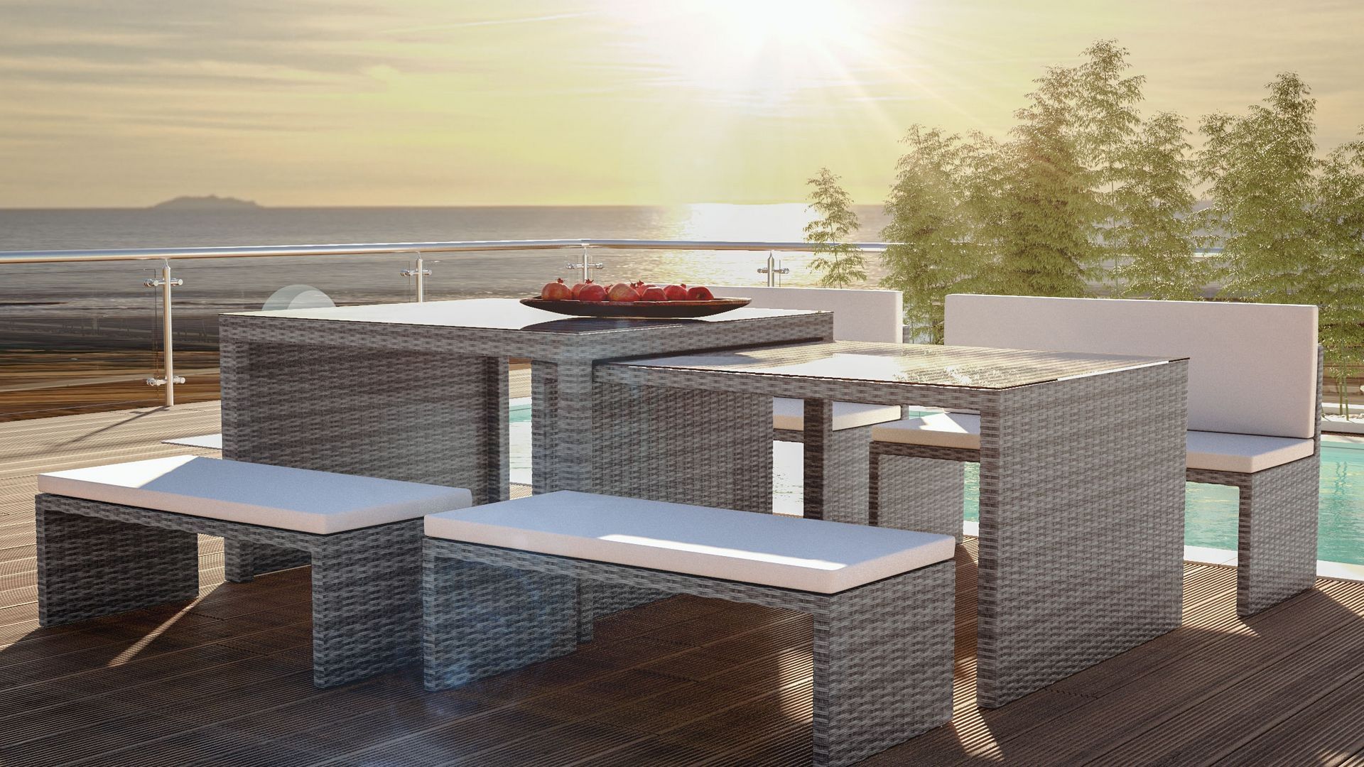 Bench Set Flamax | artelia-design.co.uk
