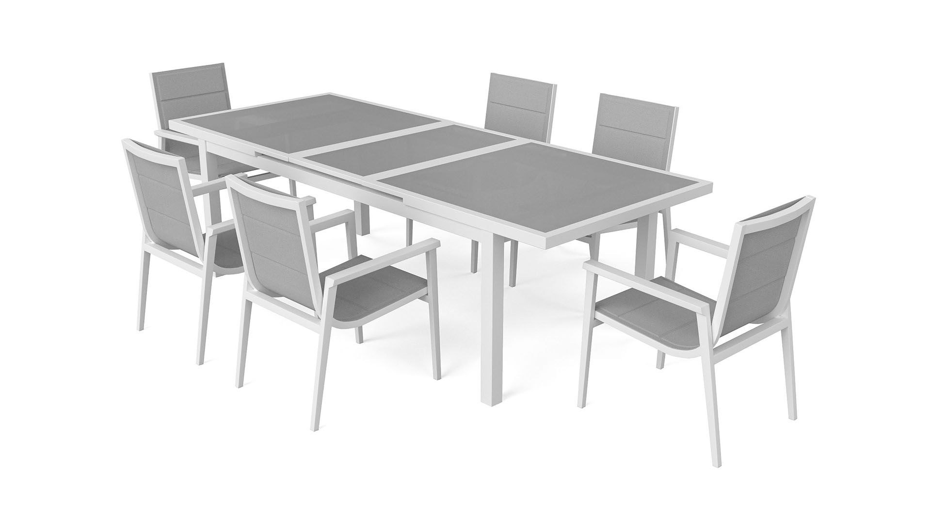 Outdoor Dining Set With Extendable Table Santorini L | artelia-design.co.uk
